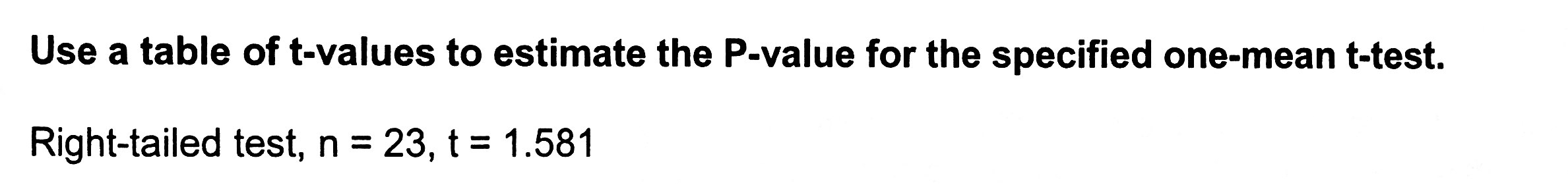 Solved Use a table of t- values to estimate the p- value for | Chegg.com