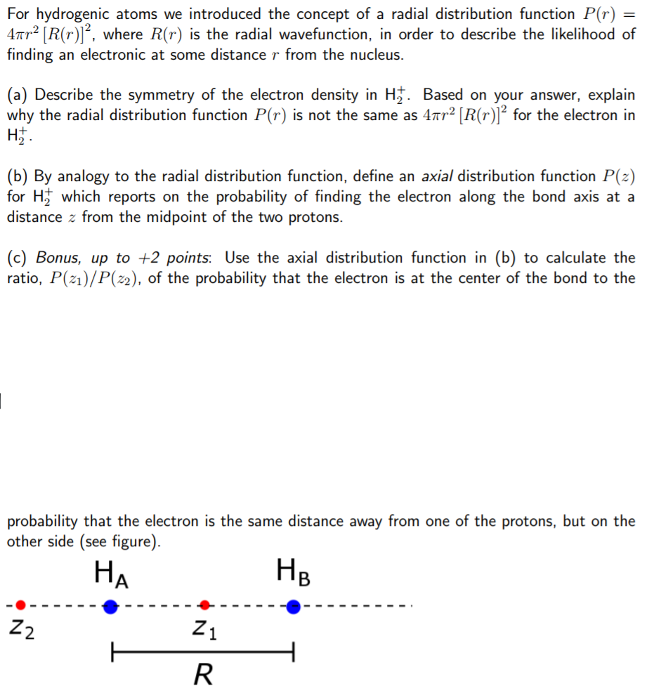 For hydrogenic atoms we introduced the concept of a | Chegg.com