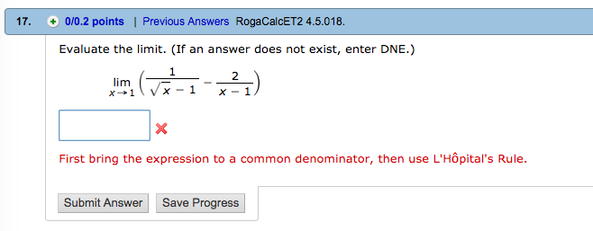 Solved Evaluate the limit. (If an answer does not exist, | Chegg.com