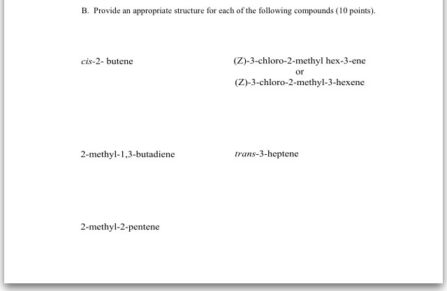 Solved Provide an appropriate structure for each of the | Chegg.com