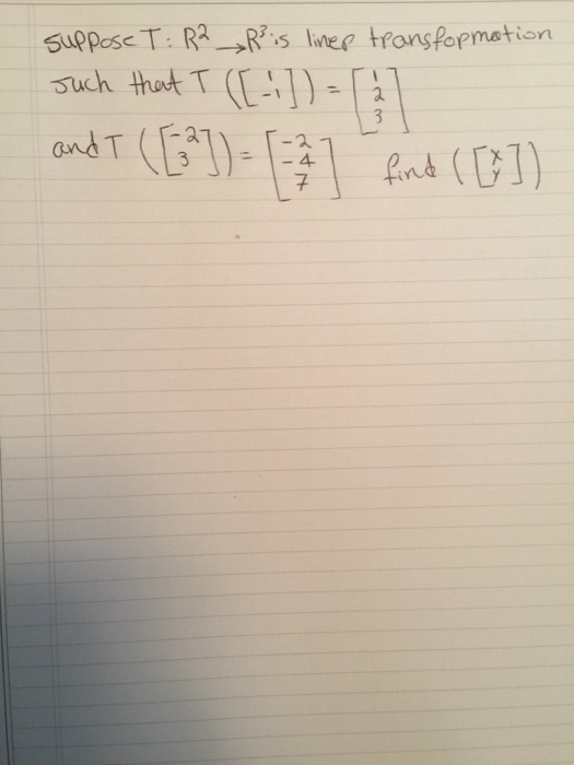 Solved Suppose T:R^2 rightarrow R^3 is linear transformation | Chegg.com