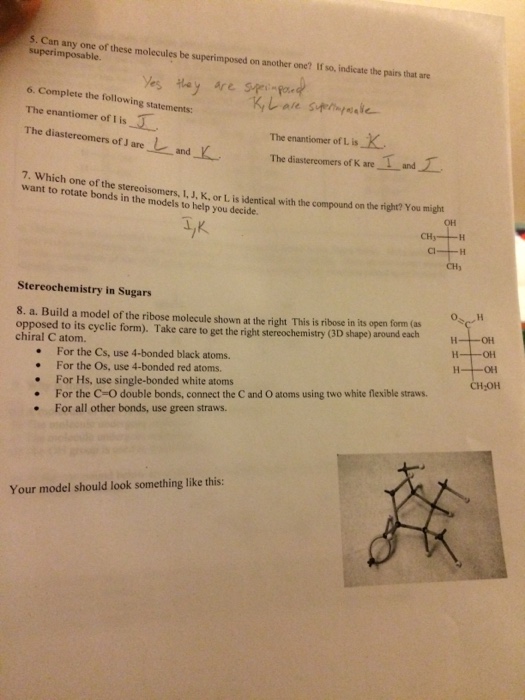 Can any one of these molecules be superimpose on | Chegg.com