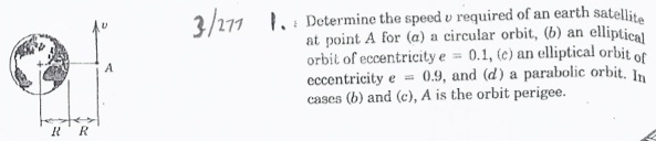 Solved Determine the speed v required of an earth satellite | Chegg.com