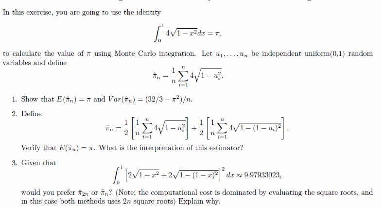 Solved In this exercise, you are going to use the identity | Chegg.com