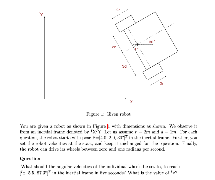 Solved You are given a robot as shown in Figure 1 with | Chegg.com