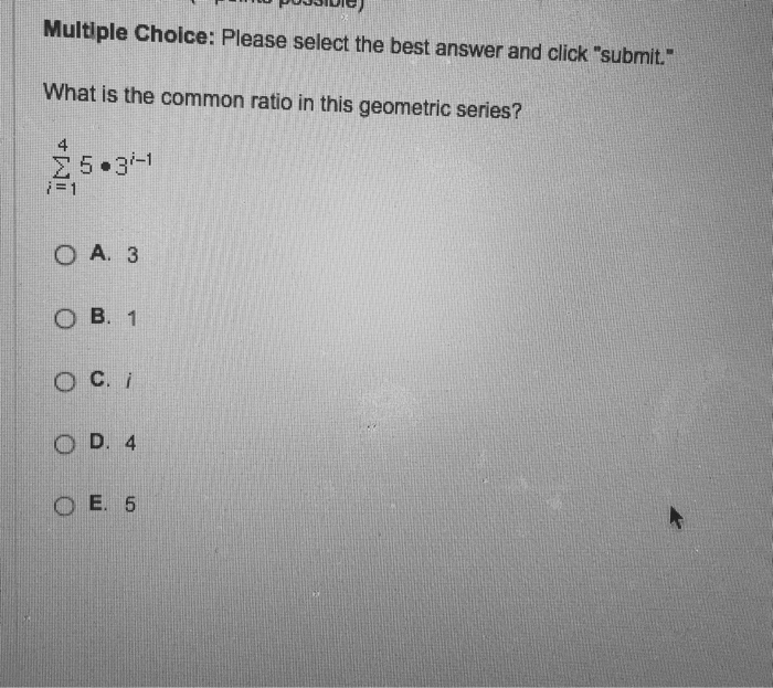 Solved What is the common ratio in this geometric series? | Chegg.com