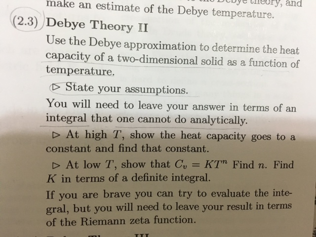 Solved Use the Debye approximation to determine the heat | Chegg.com