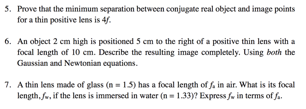 Solved 5. Prove that the minimum separation between | Chegg.com