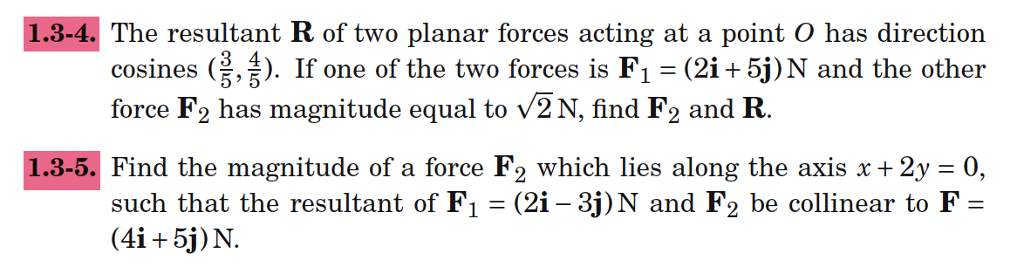 Solved 1.3-4. The resultant R of two planar forces acting at | Chegg.com