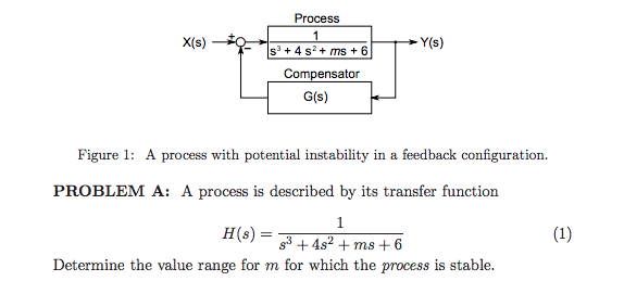 Solved Process s34 sms 6 Compensator G(s) Figure 1: A | Chegg.com