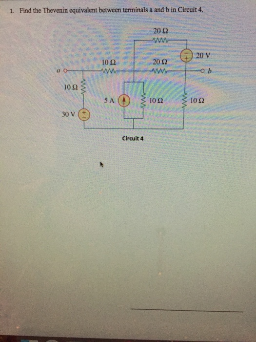 Solved Find the Thevenin equivalent between terminals a and | Chegg.com