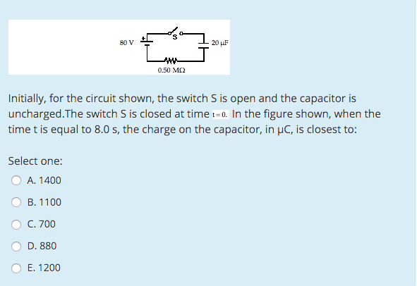 Solved Initially, for the circuit shown, the switch S is | Chegg.com