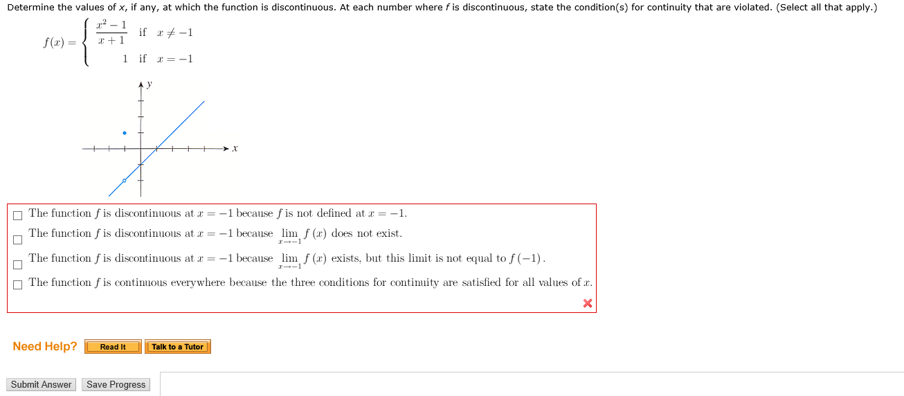 Solved Determine The Values Of X If Any At Which The 