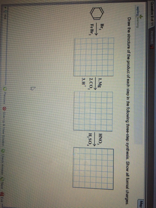 Solved Draw The Structure Of The Product Of Each Step In