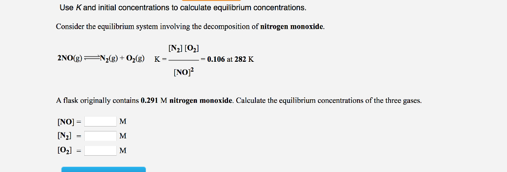 Solved Use K and initial concentrations to calculate | Chegg.com