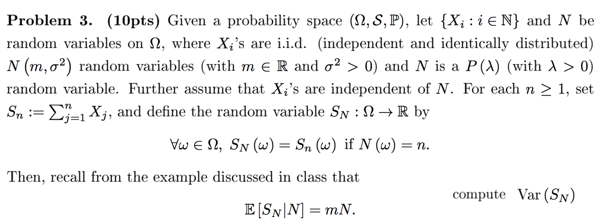 Solved Given a probability space (ohm, S, P), let {X_i: I | Chegg.com