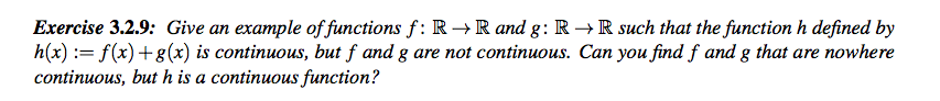 Solved Give an example of functions f: R rightarrow R and g: | Chegg.com
