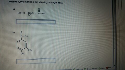 Solved Write the IUPAC names of the following carboxylic | Chegg.com