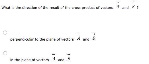 Solved What is the direction of the result of the cross | Chegg.com