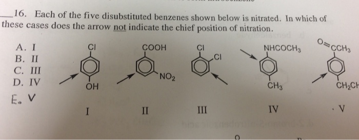 Solved Each of the five disubstituted benzenes shown below | Chegg.com
