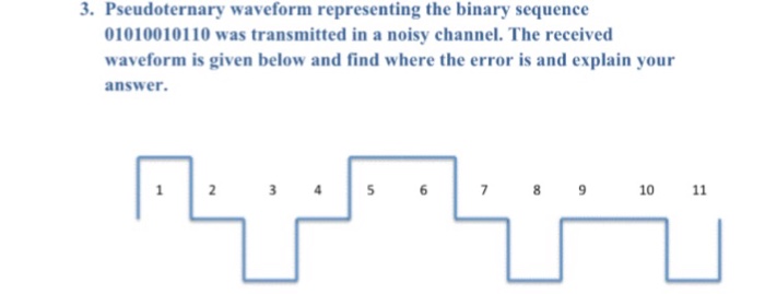 Solved Pseudoternary waveform representing the binary | Chegg.com