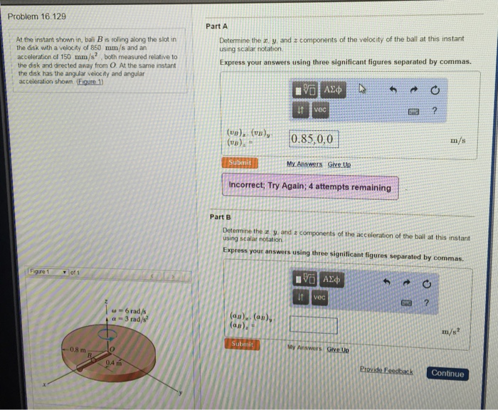 Solved At the instant shown in, ball B is rolling along the | Chegg.com
