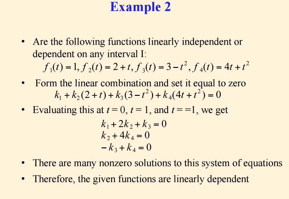 Solved Are the following functions linearly independent or | Chegg.com