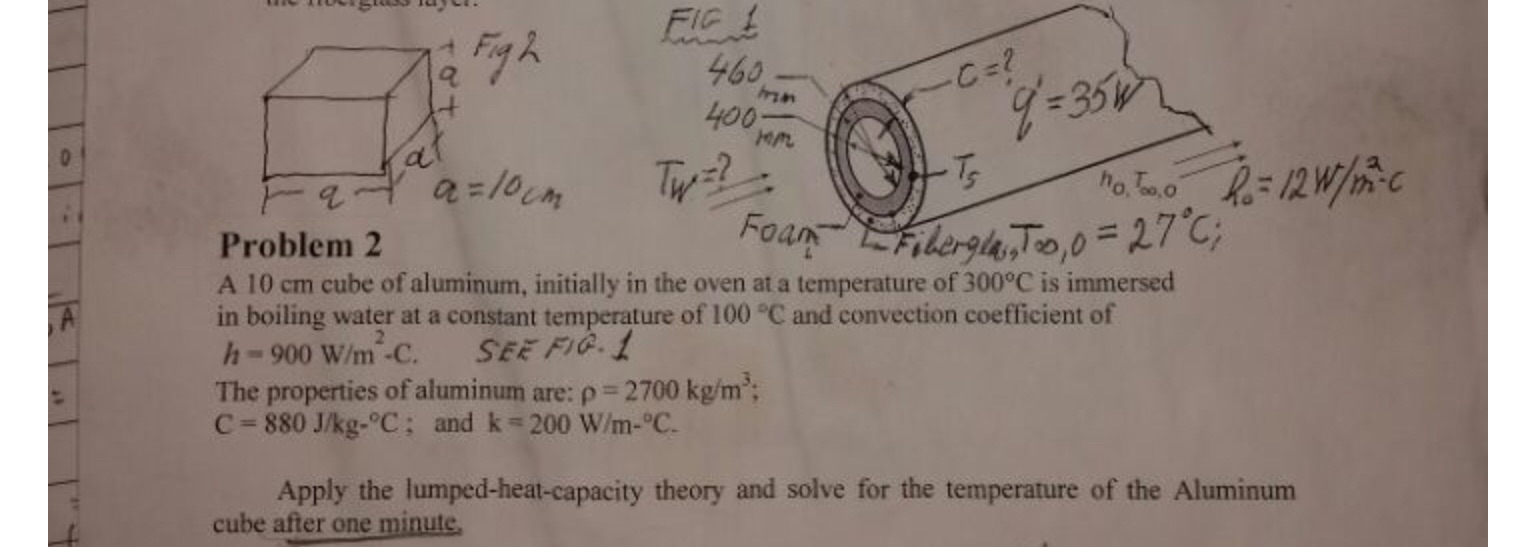 Solved A 10 cm cube of aluminum, initially in the oven at a | Chegg.com