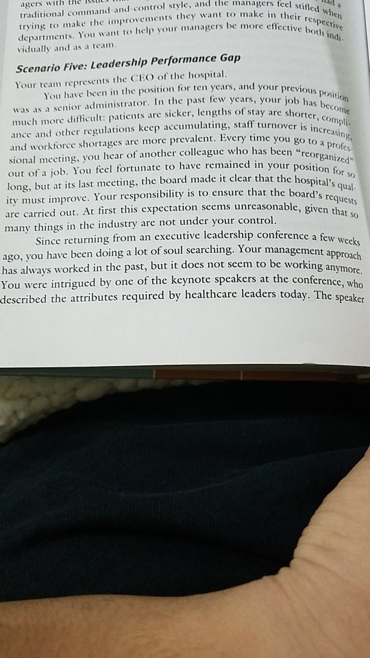 Solved agers with traditional command and control style, and | Chegg.com