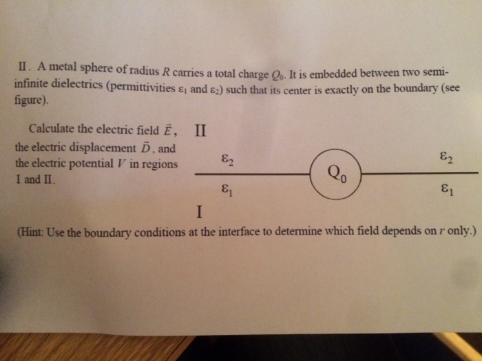 Solved a metal sphere of radius R carries charge Q. it is | Chegg.com