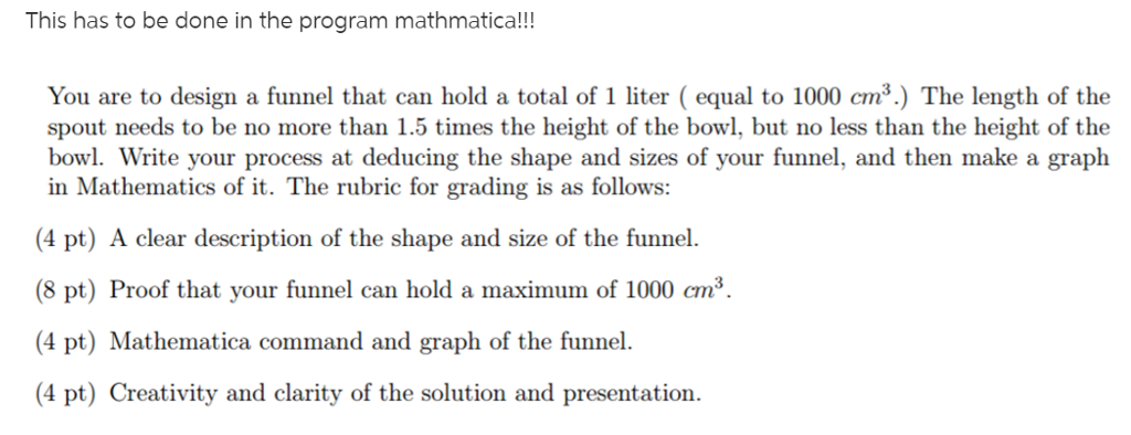 Solved THIS HAS TO BE DONE IN MATHMATICA | Chegg.com