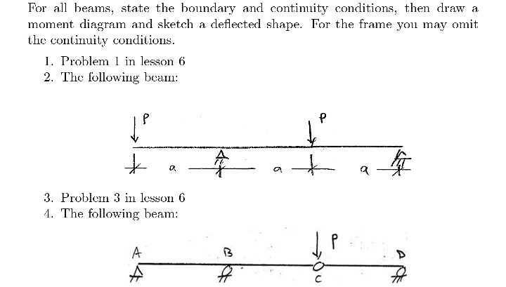 Solved For a beams, state the boundary and continuity | Chegg.com