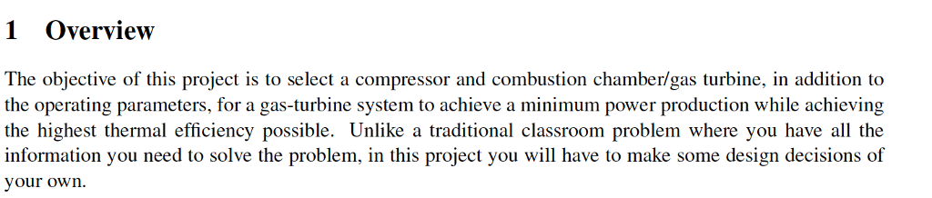 Solved 1 Overview The objective of this project is to select | Chegg.com
