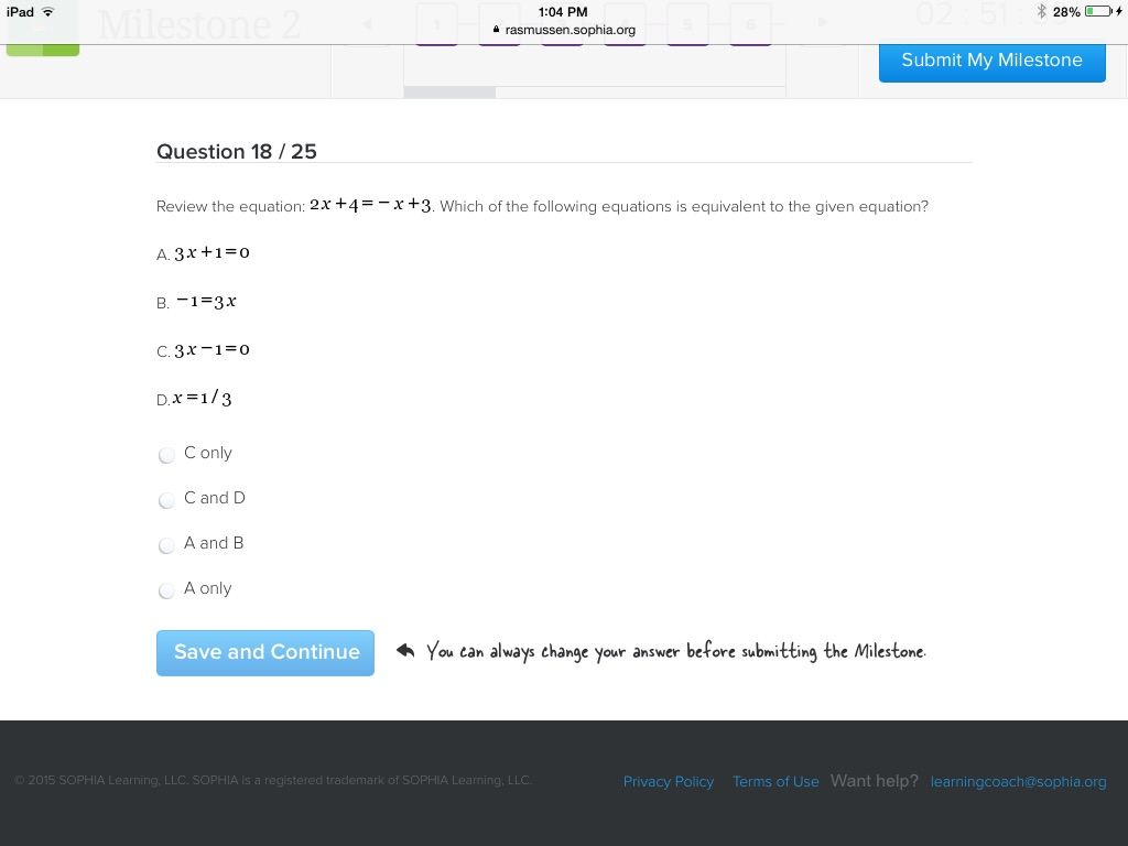 Solved Review The Equation 2x 4 X 3 Which Of The Chegg