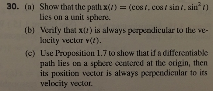 Solved Show that the path x(t)=(cost, cost * sint, sin^2t) | Chegg.com
