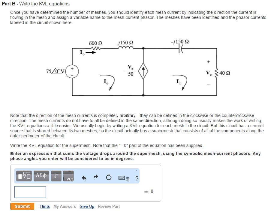 Solved Write the KVL equations Once you have determined the | Chegg.com