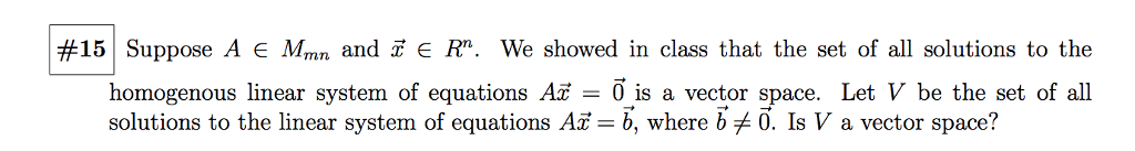 Solved Suppose A elementof M_mn and vector x elementof R^n. | Chegg.com