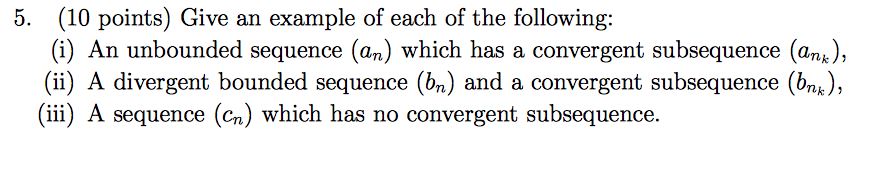 Solved Give an example of each of the following: (i) An | Chegg.com