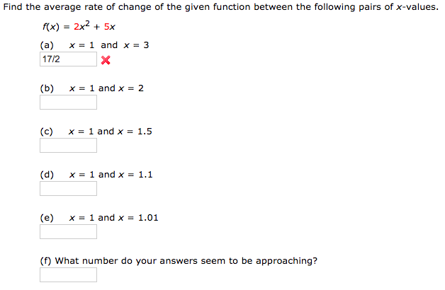 Solved Find the average rate of change of the given function | Chegg.com