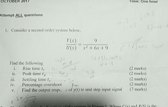 Solved OCTOBER 2017 Timo: One hour Attempt ALL questions I. | Chegg.com