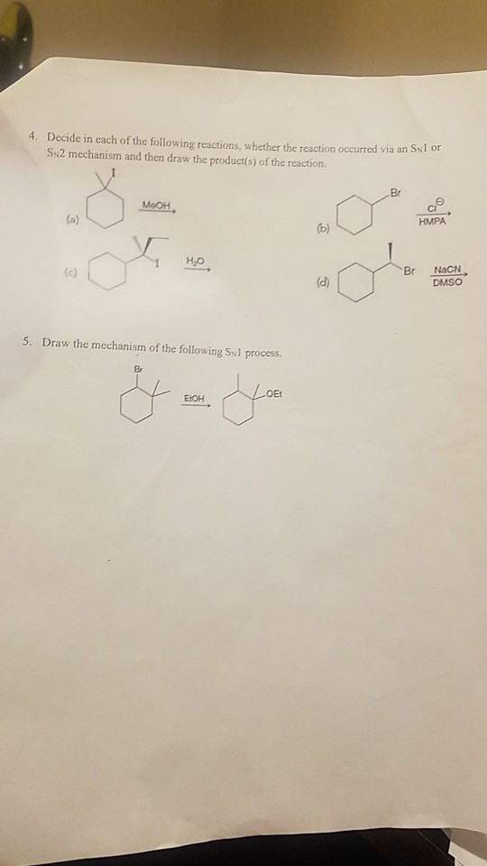 Solved 4. Decide in each of the following reactions, whether | Chegg.com