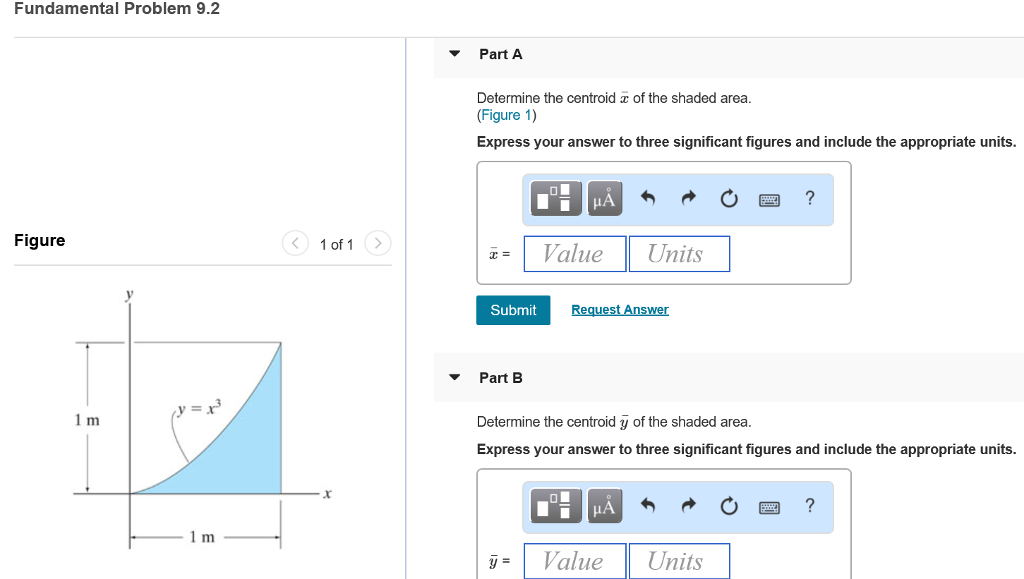 Solved Fundamental Problem 9.2 Part A Determine the centroid | Chegg.com