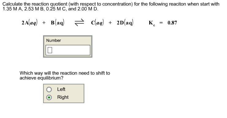 Solved Calculate the reaction quotient (with respect to | Chegg.com