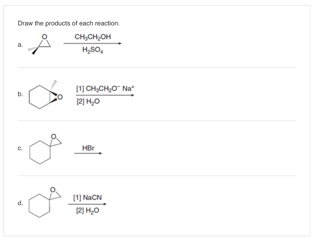 Solved Draw the products of each reaction CH3CH2OH a. H2SO4 | Chegg.com
