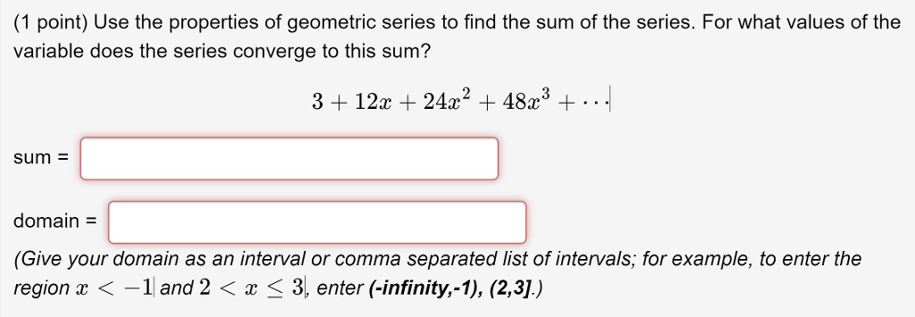 Solved Use the properties of geometric series to find the | Chegg.com