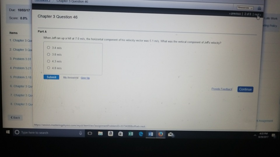Solved apter 3 Question 46 e previous I 2 of 8 net Due: | Chegg.com