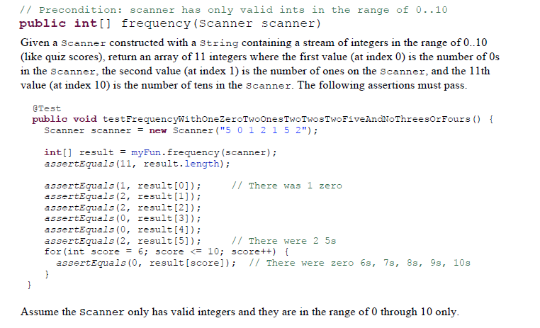 Solved Given a Scanner constructed with a String containing | Chegg.com