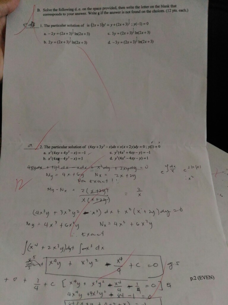 Solved BATE PROFESSOR I. MULTIPLE CHOICE Write the letter of | Chegg.com