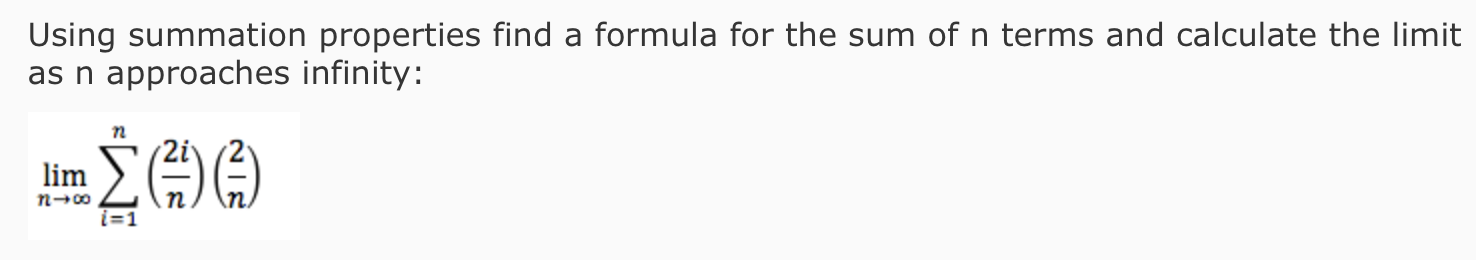 Solved Using summation properties find a formula for the sum | Chegg.com