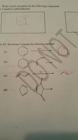 Solved Write correct structures for the following compounds: | Chegg.com